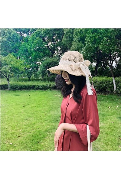 Fantastic Shop Prenses Hasır El Dokuması Şapka (Yurt Dışından)