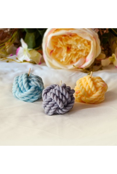 Trend Mum Trend Mumdekoratif Yumak Örgü Kokulu Mum