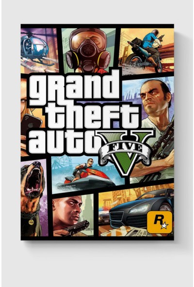 DuoArt Grand Theft Auto V Gta 5 Oyun Poster - Yüksek Çözünürlük Hd Duvar Posteri - Çerçevesiz DuoArt Grand Theft Auto V Gta 5 Oyun Poster - Yüksek Çözünürlük Hd Duvar Posteri - Çerçevesiz