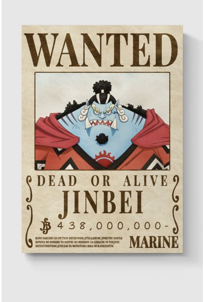 DuoArt Wanted Jinbei One Piece Anime Poster - Yüksek Çözünürlük Hd Duvar Posteri - Çerçevesiz DuoArt Wanted Jinbei One Piece Anime Poster - Yüksek Çözünürlük Hd Duvar Posteri - Çerçevesiz