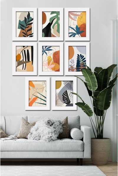 Cadran 8 Parçalı Çerçeve Görünümlü Mdf Tablo Seti SMN011