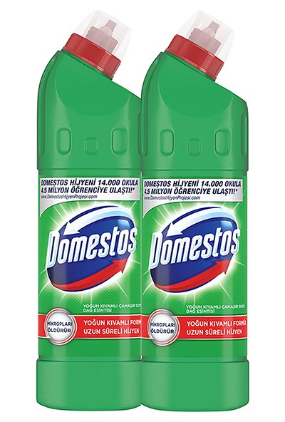 Domestos Çamaşır Suyu 750 ml Dağ Esintisi 2'li Domestos Çamaşır Suyu 750 ml Dağ Esintisi 2'li