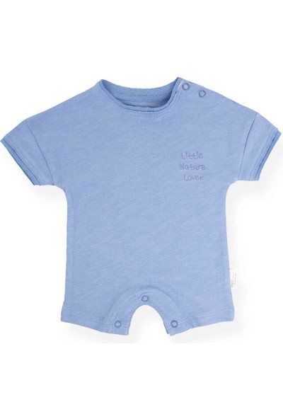 Cigit Little Nature Lover Nakışlı Düşük Omuz Şort Tulum 0-3 Yaş Indigo Mavi Cigit Little Nature Lover Nakışlı Düşük Omuz Şort Tulum 0-3 Yaş Indigo Mavi