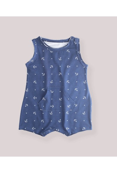 Cigit Çapa Desen Kanguru Cepli Tulum 0-4 Yaş Lacivert Çapa Desenli Cigit Çapa Desen Kanguru Cepli Tulum 0-4 Yaş Lacivert Çapa Desenli