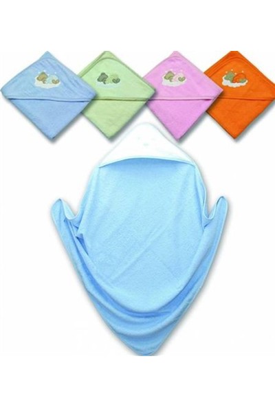 Sevi Bebe Başlıklı Kare Havlu - 90X90CM Sevi Bebe Başlıklı Kare Havlu - 90X90CM