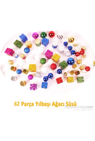 Pazariz Yılbaşı Ağacı Süsü - 60 Parça Full Set Pazariz Yılbaşı Ağacı Süsü - 60 Parça Full Set