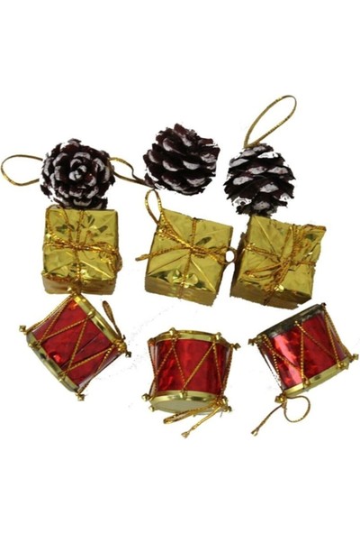 Pazariz Karışık Yılbaşı Ağacı Süsü 3 cm 9 Lu