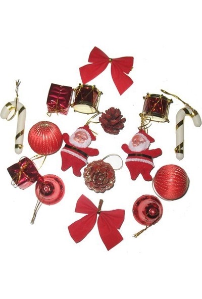 Pazariz Puzmo 16 Parça Karışık Yılbaşı Süsü