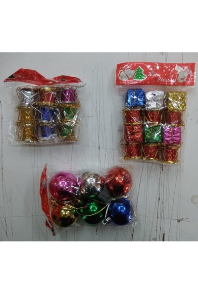 Pazariz Yılbaşı Ağacı Süsü 3'lü Paket