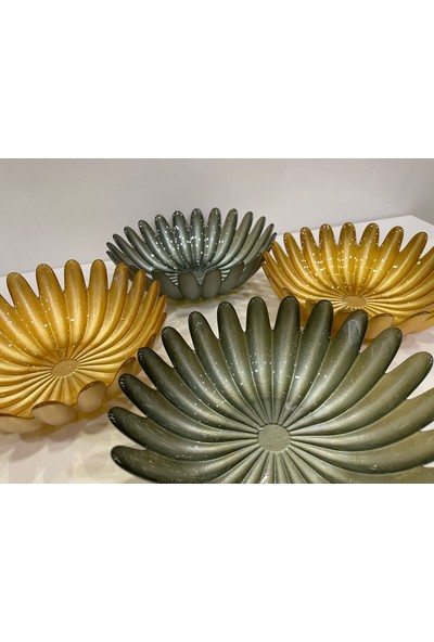 Papatya Model Sarı-Yeşil 4'lü Çerezlik Papatya Model Sarı-Yeşil 4'lü Çerezlik