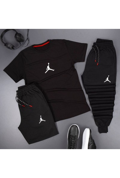 3'lü Unisex Spor Eşofman Takımı Kombini