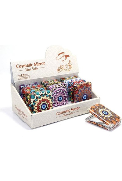 Tuuverse 1 Adet Desenli Taşsız El Aynası Dekoratif Hediyelik
