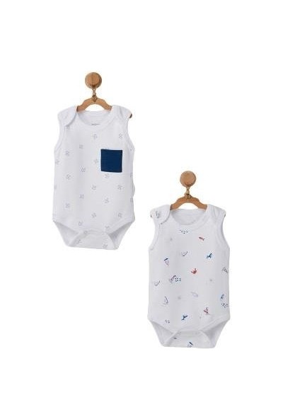 Andywawa AC22636 Little Sailor 2'li Bebek Body White