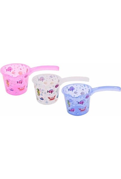 Sevi Bebe Şeffaf Desenli Bebek Banyo Maşrapası ART-177 Pembe