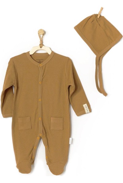 Andywawa AC22201 Modal Natura Bebek Tulum Takım Brown Andywawa AC22201 Modal Natura Bebek Tulum Takım Brown