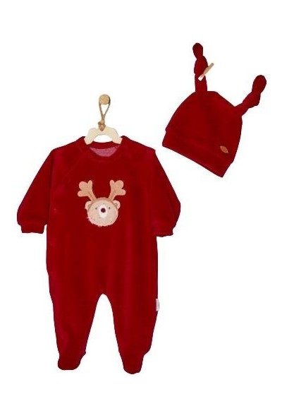 Andywawa AC22385 New Years Kadife Bebe Tulum Takım Burgundy Andywawa AC22385 New Years Kadife Bebe Tulum Takım Burgundy