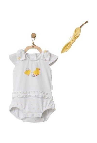 Andywawa AC21573 Happy Chicky Bebek Tulum Set Takım White Andywawa AC21573 Happy Chicky Bebek Tulum Set Takım White
