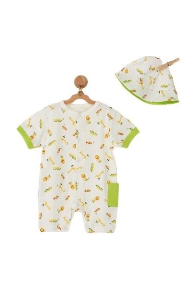 Andywawa AC22525 Cute Curocodile Tulum Takım Ekru