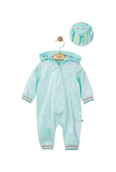 Tongs Baby Cherries Fermuarlı Tulum 4201 Yeşil Tongs Baby Cherries Fermuarlı Tulum 4201 Yeşil