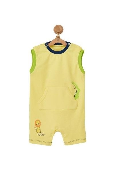 Andywawa AC22527 Cute Curocodile Ramper Bebek Tulum Yellow