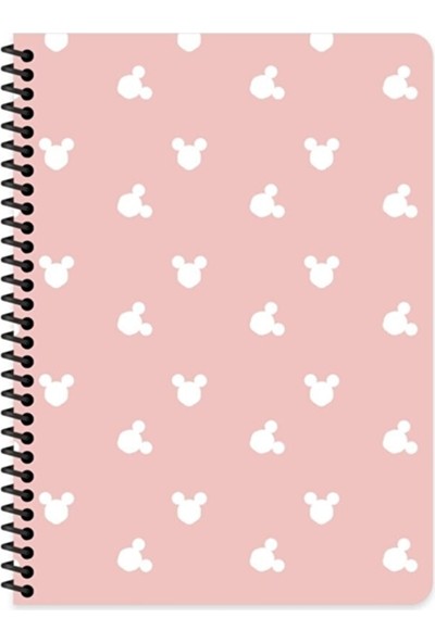 Minnie Mouse Mickey Mouse 16.5X22.5 Çizgili Defter - Pembe