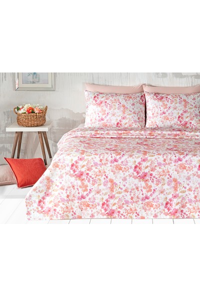 Madame Coco Claral Çift Kişilik Baskılı Pike Takımı - Pembe