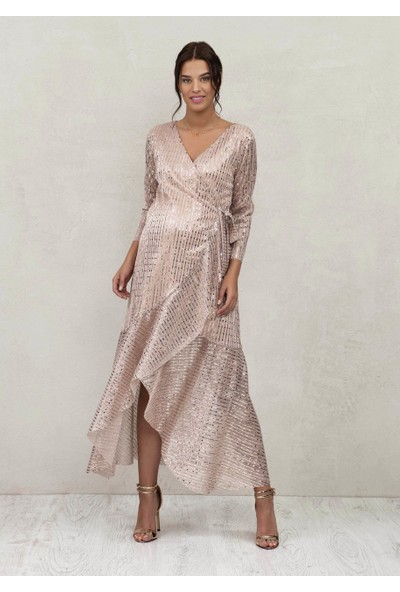 Kruvaze Abiye Hamile Elbise