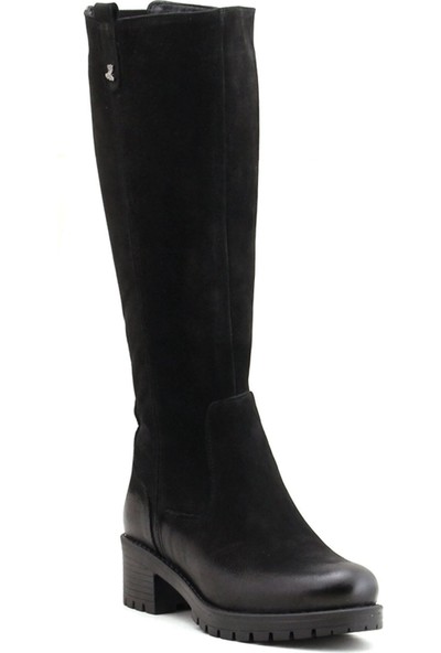 Venüs Kadın Hakiki Deri Siyah Çizme