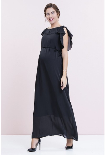 Even Fashion Şifon Uzun Abiye Hamile Elbise