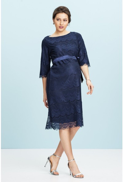 Truvakar Kollu Dantelli Hamile Elbise