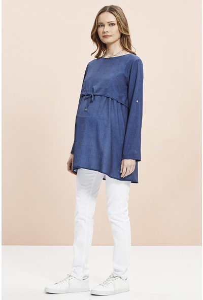 Emzirme Detaylı Bağcıklı Hamile Bluz