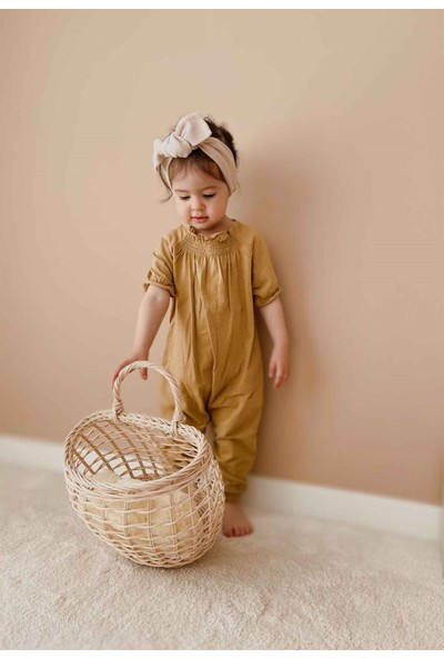 Cigit Yakası Gipeli Tulum 0-4 Yaş Koyu Hardal Cigit Yakası Gipeli Tulum 0-4 Yaş Koyu Hardal