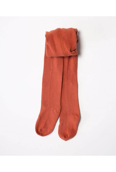 Cigit Çocuk Düz Külotlu Çorap 1-9 Yaş Kiremit
