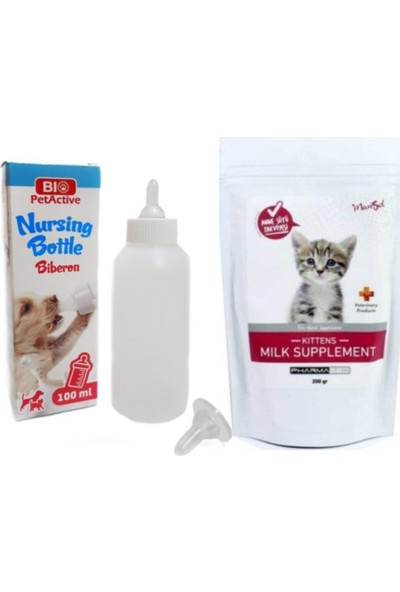 Bio Pet Active Yavru Kedi Süt Tozu + Biberon 40 ml Biberon Yedek Başlıklı (Büyük Yeni Model) Bio Pet Active Yavru Kedi Süt Tozu + Biberon 40 ml Biberon Yedek Başlıklı (Büyük Yeni Model)