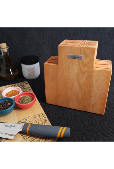 Lazbisa Mutfak Bıçak Stant Bıçak Koyma Kütük Bıçaklık Standı Stand Takoz ( 11 Hazneli ) Lazbisa Mutfak Bıçak Stant Bıçak Koyma Kütük Bıçaklık Standı Stand Takoz ( 11 Hazneli )