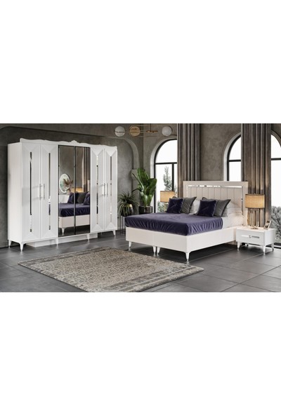 Viento Mobilya Rio Aynalı ve Kapaklı %100 Mdf Yatak Odası Takımı