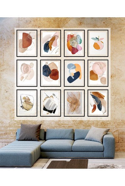 İskenderun Sanat Reklam 12 Parçalı Çerçeçeve Görünümlü Tablo