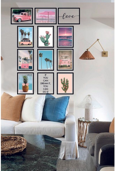 İskenderun Sanat Reklam 12 Parçalı Çerçeçeve Görünümlü Tablo