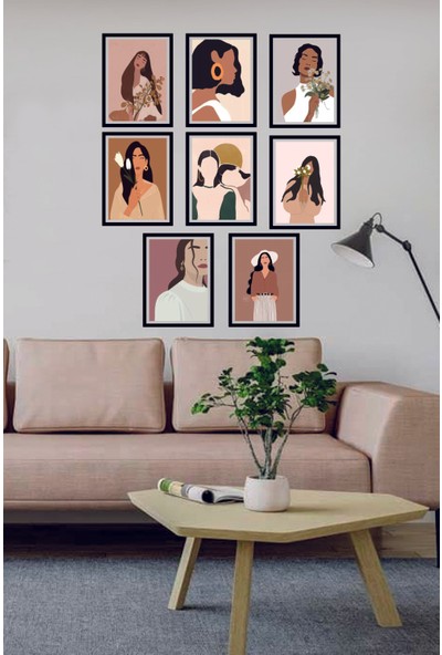 İskenderun Sanat Reklam 8 Parçalı Çerçeçeve Görünümlü Tablo