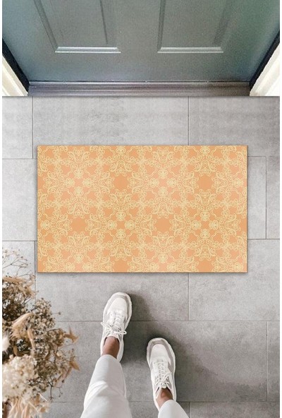 Daha Yok Mu Dekoratif Dijital Baskı Yavruağzı Motif Dış Mekan Paspas K-2086