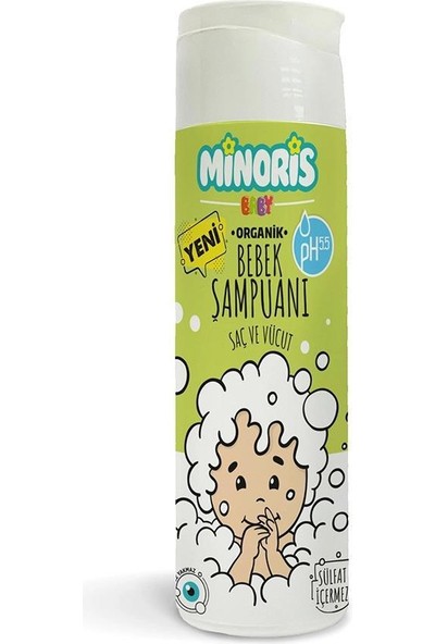 Minoris Baby Organik Bebek Saç ve Vücut Şampuanı 200ML