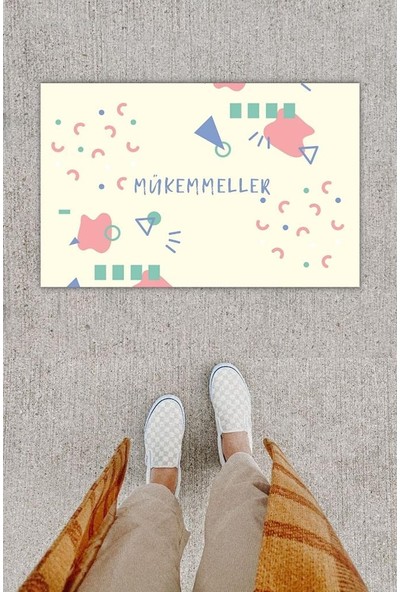 Daha Yok Mu Dijital Baskı Dekoratif Geometrik Pudra Kapı Önü Paspası K-1216 Daha Yok Mu Dijital Baskı Dekoratif Geometrik Pudra Kapı Önü Paspası K-1216