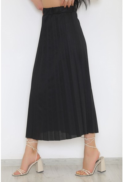 Modaymış Pileli Etek Siyah - 9036.1361.