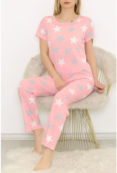Modaymış Baskılı Pijama Takımı Pembebeyaz - 9085.1287.