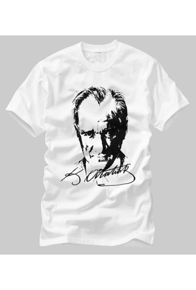 Thewert Atatürk Baskılı Beyaz Çocuk T-Shirt