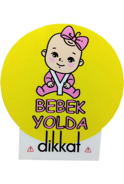 Dikkat Ajans Bebek Yolda Sticker (Kız) Dikkat Ajans Bebek Yolda Sticker (Kız)