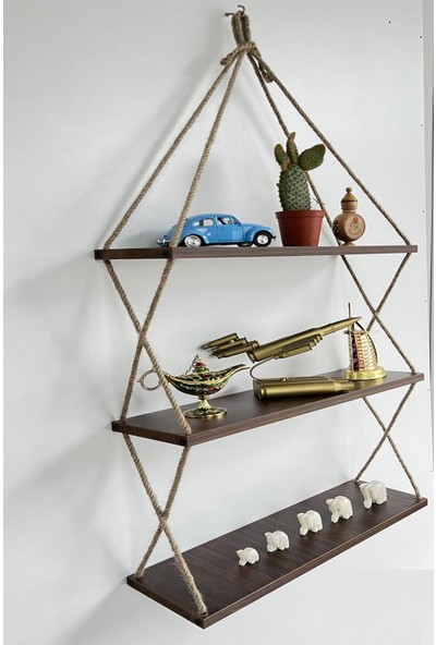 Dehalimited 3 Katlı Dekoratif Keten Halatlı Mutfak Banyo Oda Çiçeklik Kitaplık Doğal Çok Amaçlı Duvar Rafı Dehalimited 3 Katlı Dekoratif Keten Halatlı Mutfak Banyo Oda Çiçeklik Kitaplık Doğal Çok Amaçlı Duvar Rafı