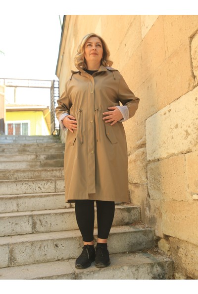 Glr & Gym Berinay Büyük Beden Araboy Kadın Trençkot Glr & Gym Berinay Büyük Beden Araboy Kadın Trençkot