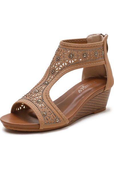 Warm Shoping Kadın Dolgu Topuk Sandalet (Yurt Dışından) Warm Shoping Kadın Dolgu Topuk Sandalet (Yurt Dışından)