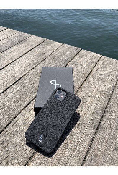 Le'Piels Apple iPhone 13/13 Pro Uyumlu Siyah Mat Deri Kılıf